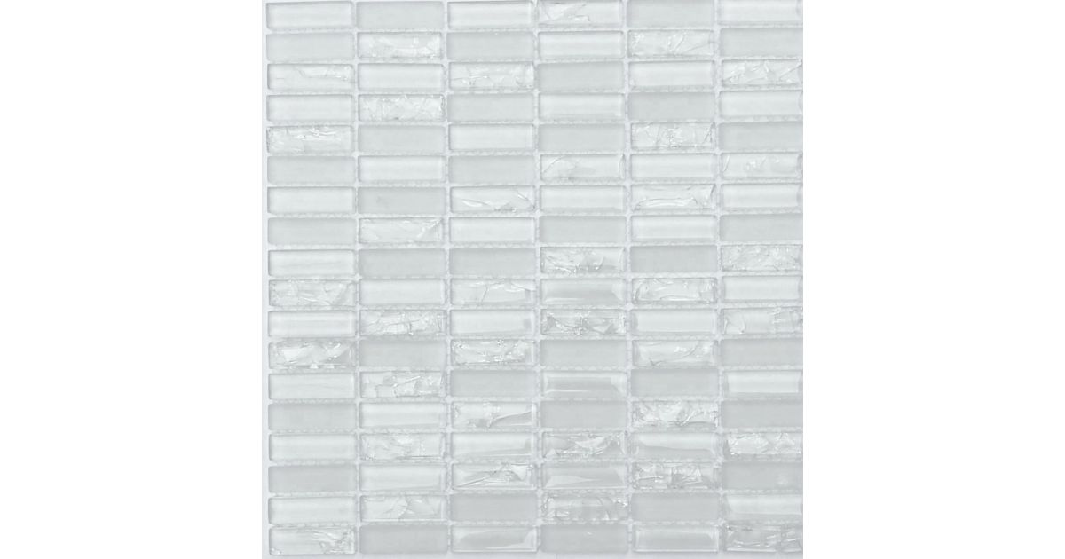 WHITE EXTRA mozaik - ÜvegmozaikShop