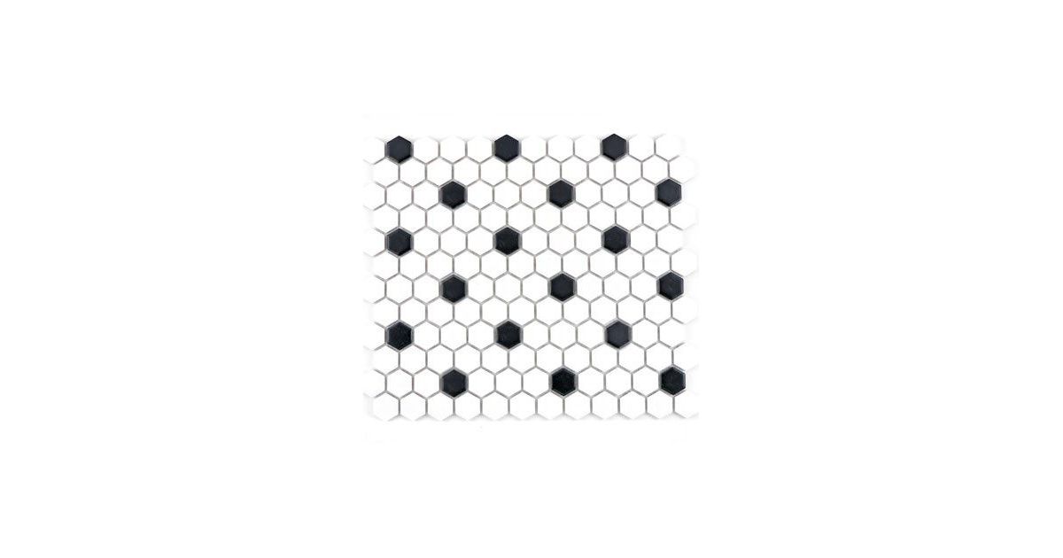 ROYAL DOTS HEXAGON csempe mozaik - ÜvegmozaikShop